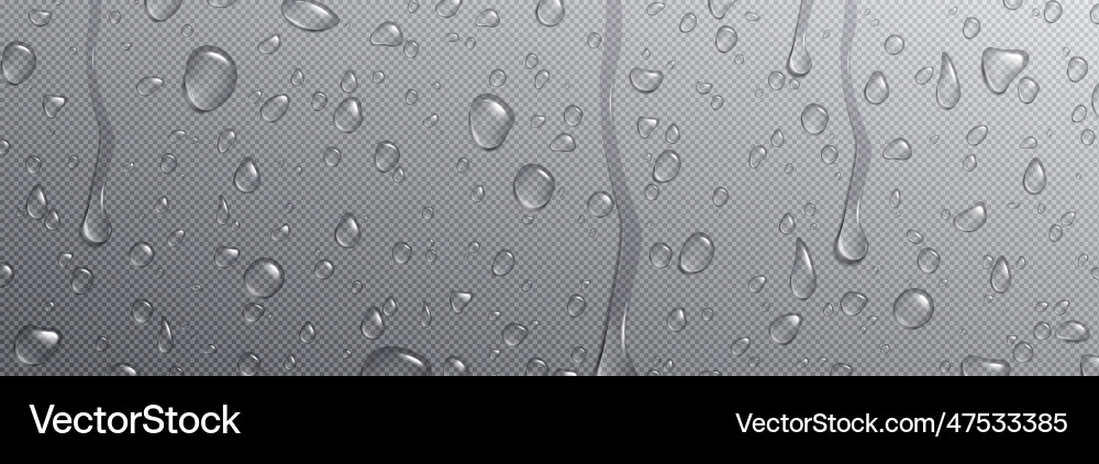 Realistic condensation water tears droplet Vector Image