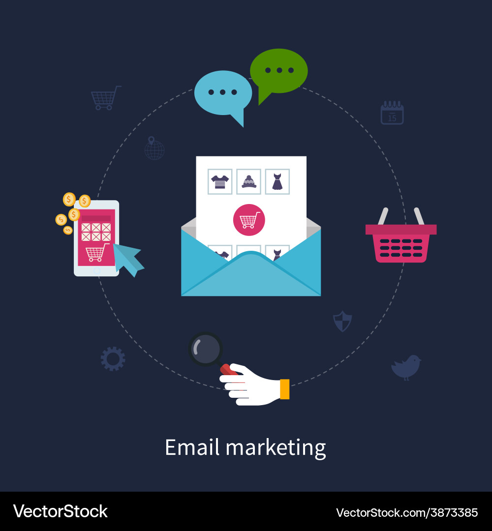 Set of email marketing Royalty Free Vector Image