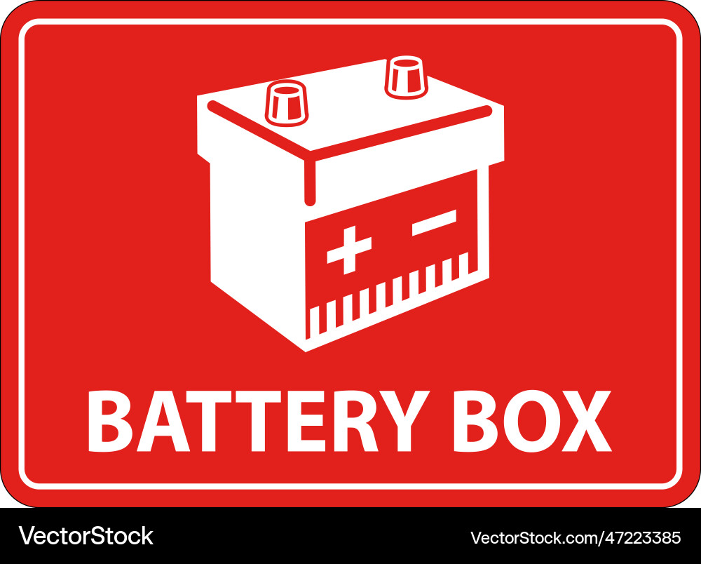 Symbol battery sign battery box on white Vector Image