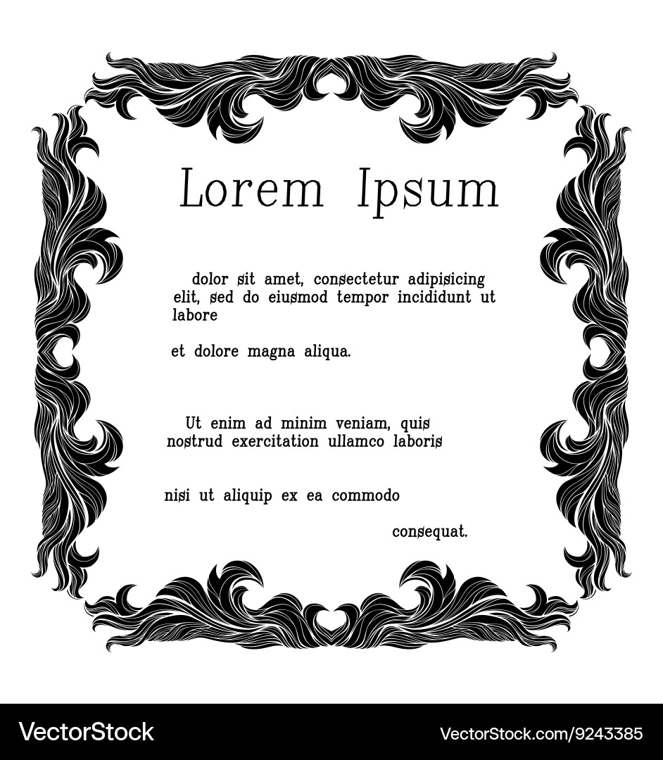 Vintage frame with place for text or picture Vector Image