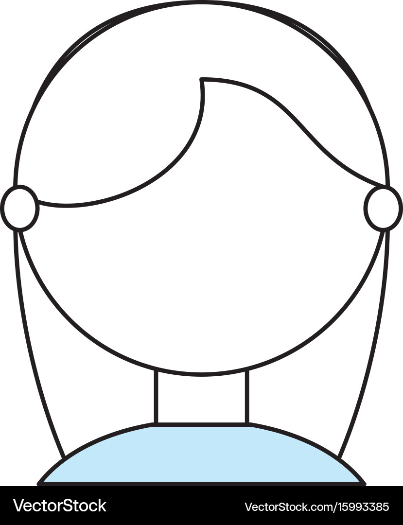 Young woman faceless cartoon Royalty Free Vector Image