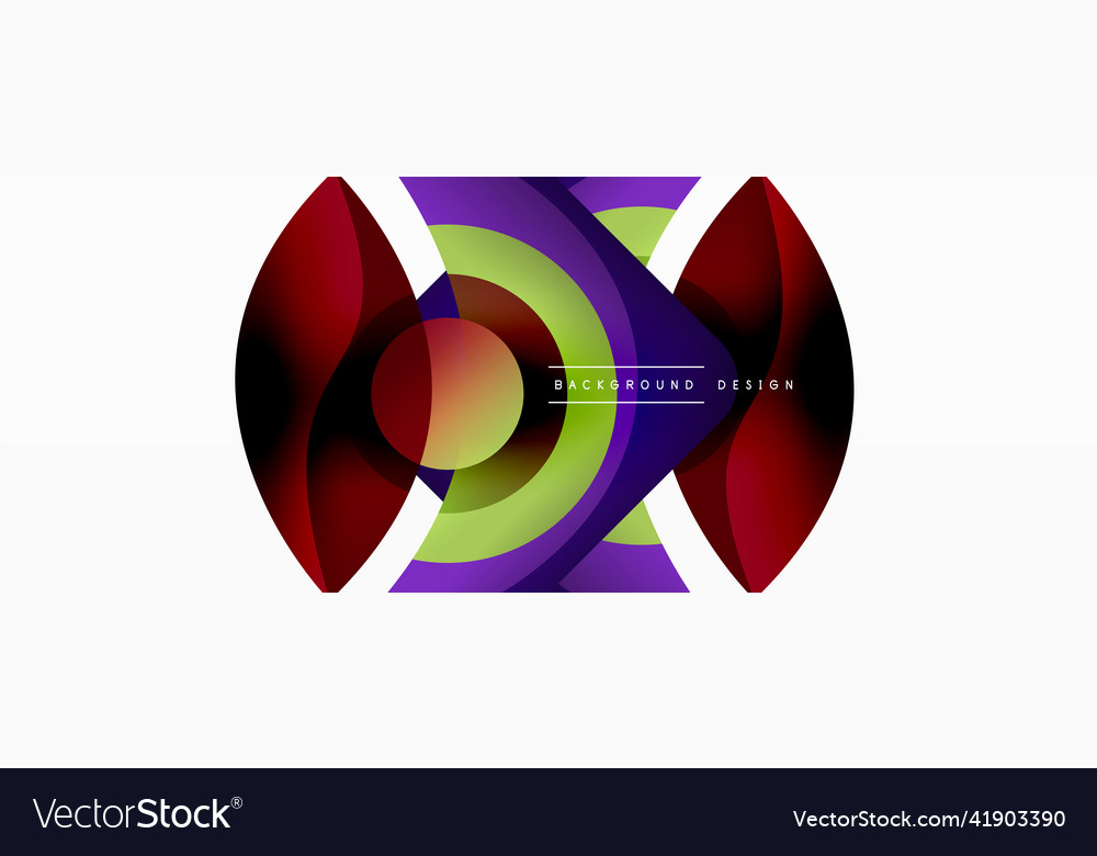 Abstract background with color geometric shapes Vector Image