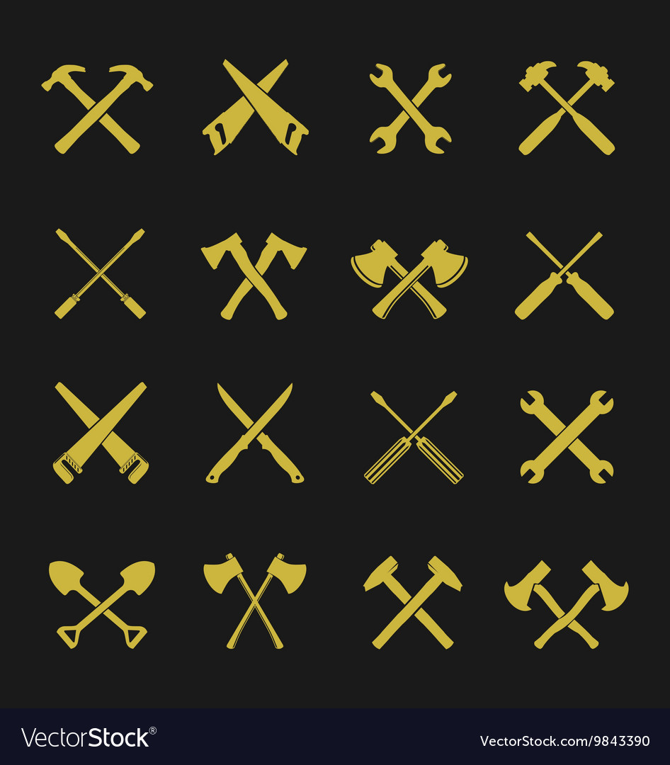 Cross tool elements Royalty Free Vector Image - VectorStock