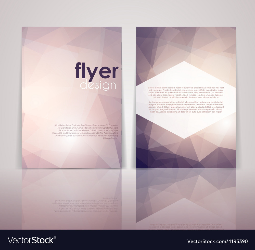 Double Sided Flyer Design Royalty Free Vector Image