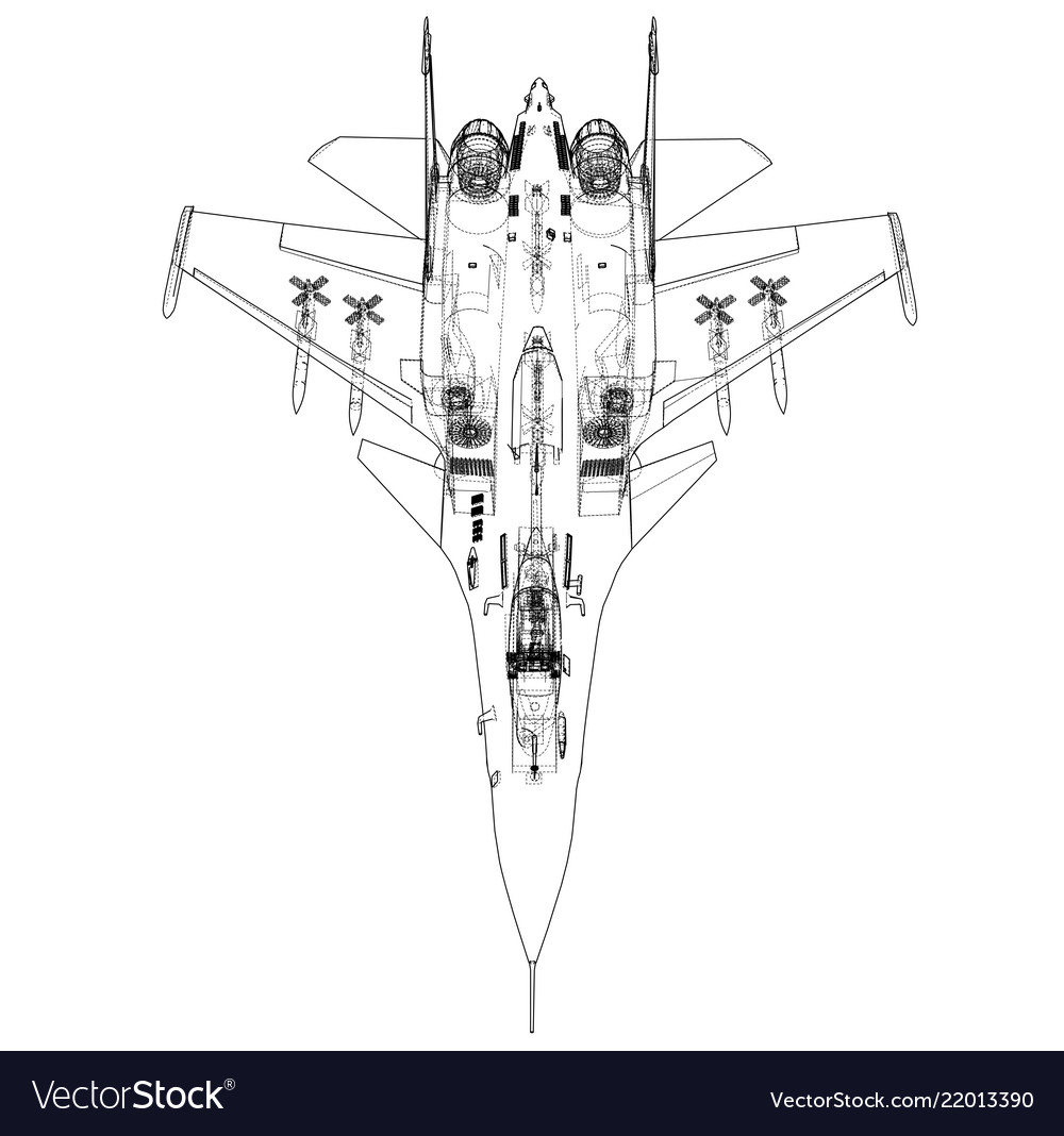 Fighter plane concept Royalty Free Vector Image