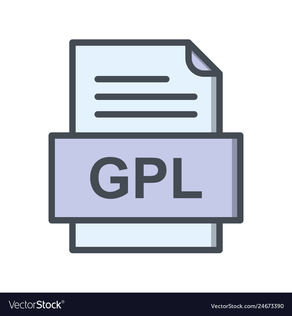 Gpl File Document Icon Royalty Free Vector Image