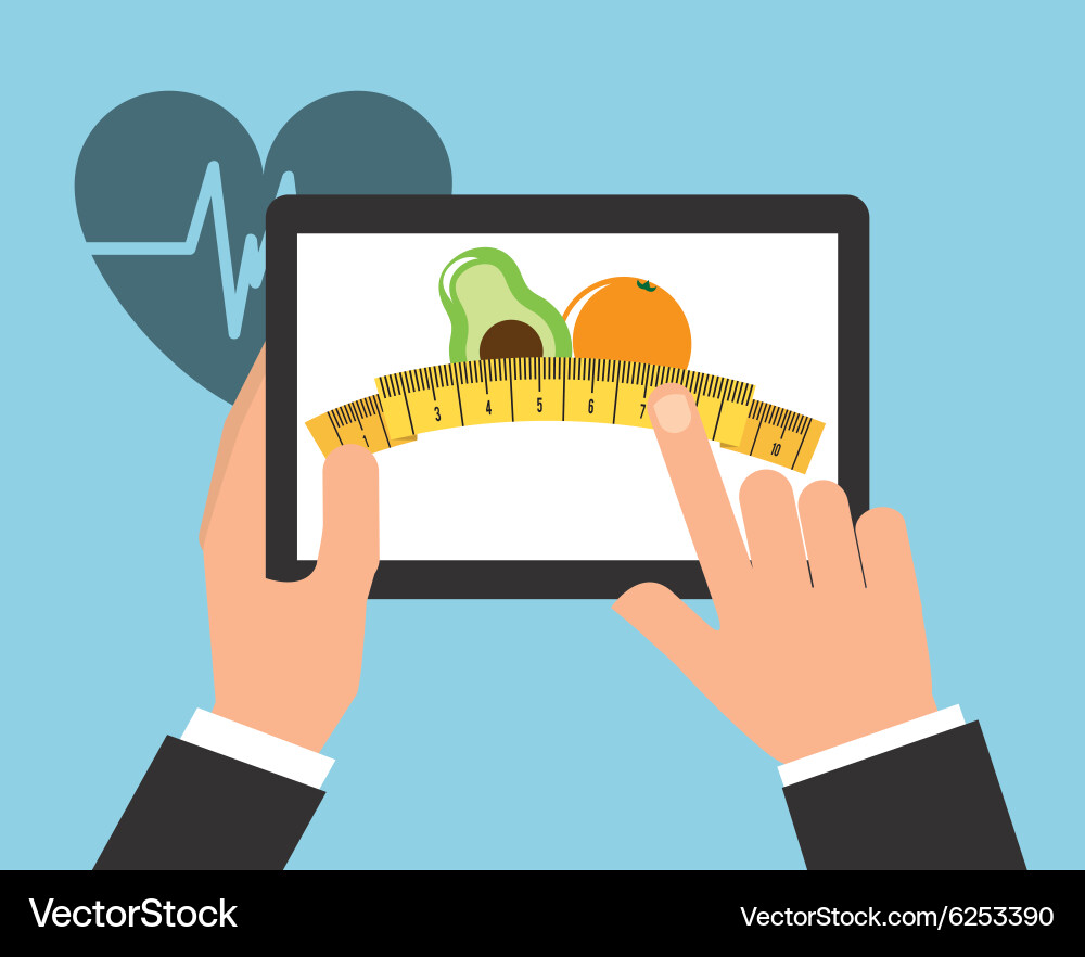 Health app Royalty Free Vector Image - VectorStock