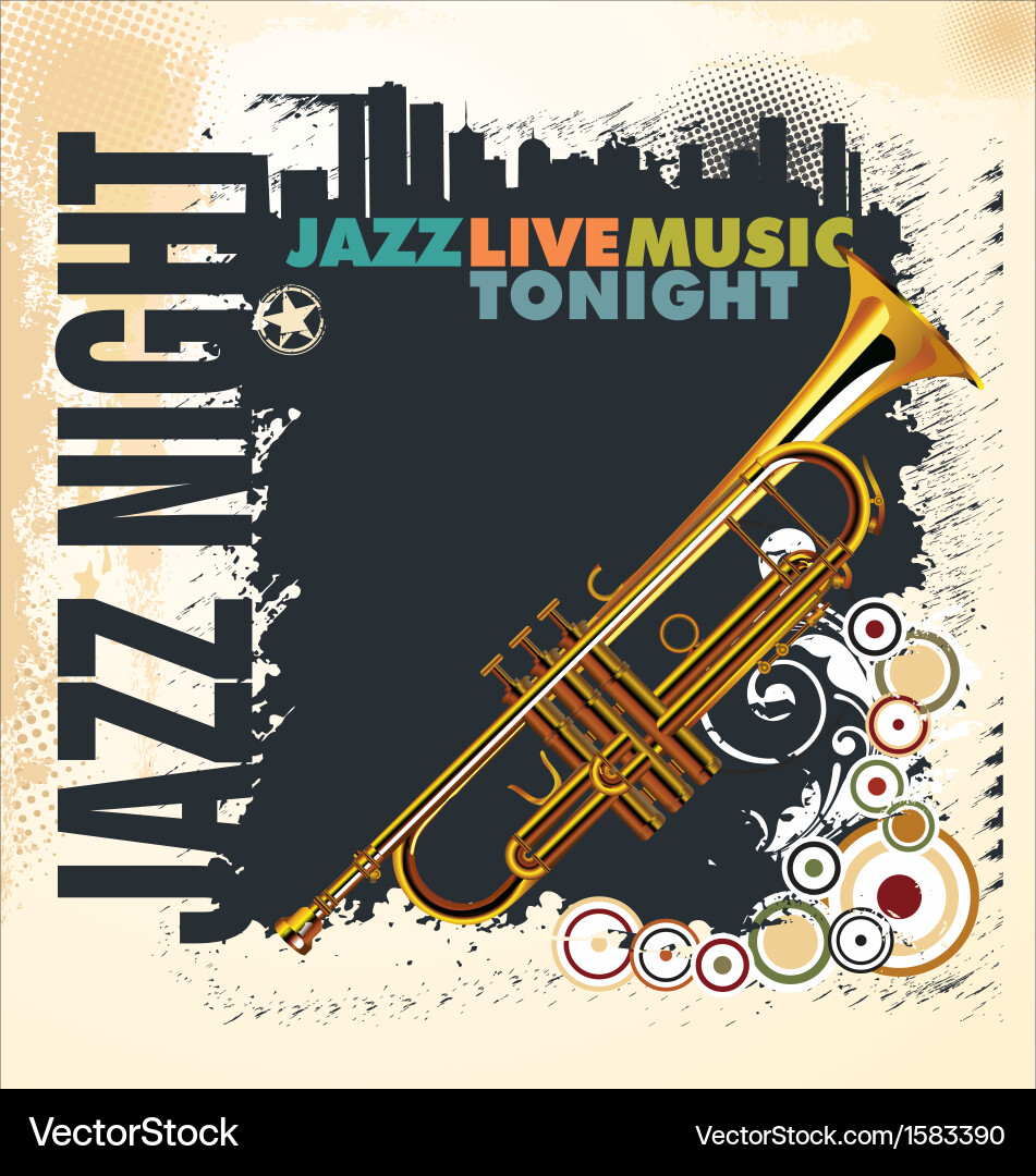 Jazz background Royalty Free Vector Image - VectorStock