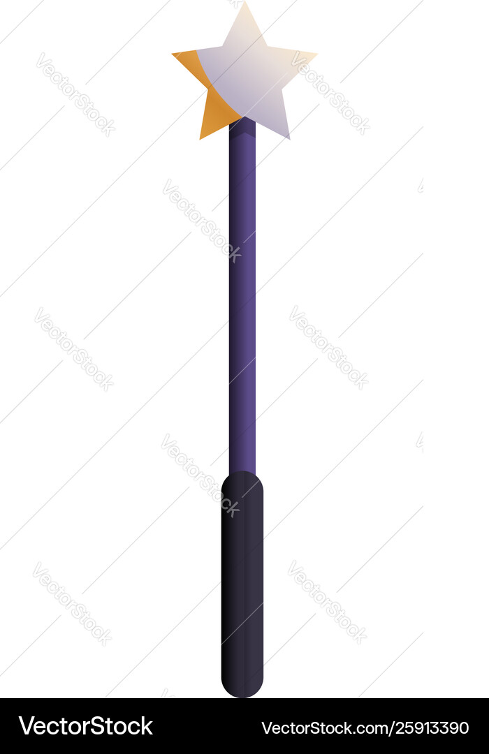 Magic star wand icon cartoon style Royalty Free Vector Image