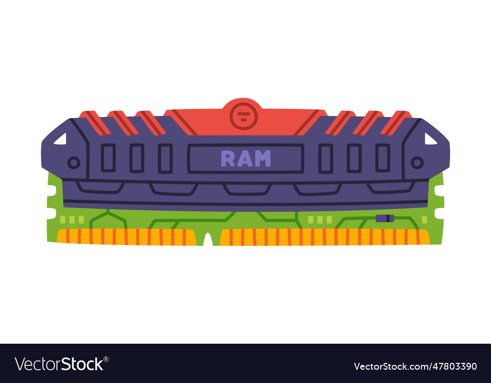 Random-access memory as personal computer Vector Image