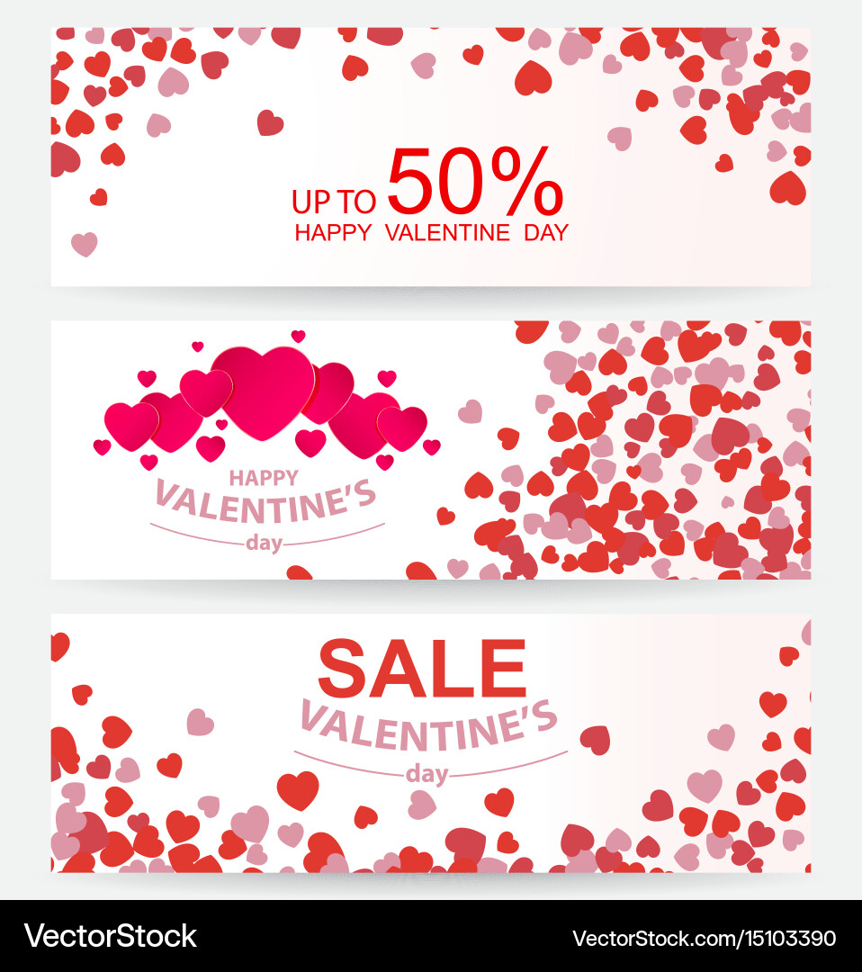 Sale header or banner set with discount offer Vector Image