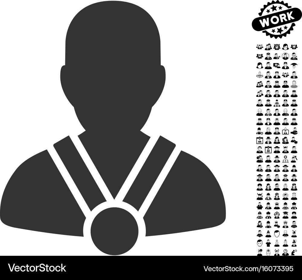 Champion icon with professional bonus Royalty Free Vector