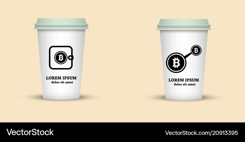 Coffee cup to go cups set collection Royalty Free Vector