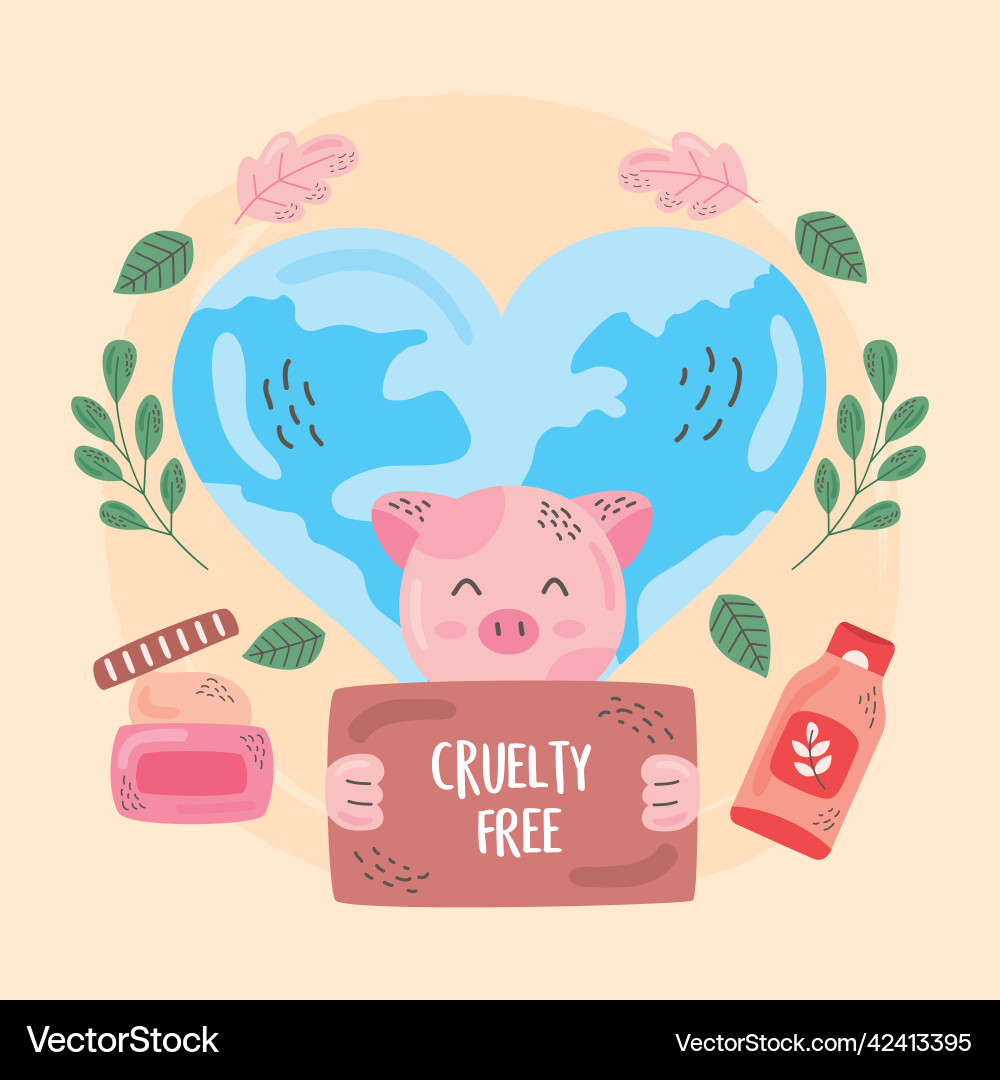 Cruelty free lettering Royalty Free Vector Image