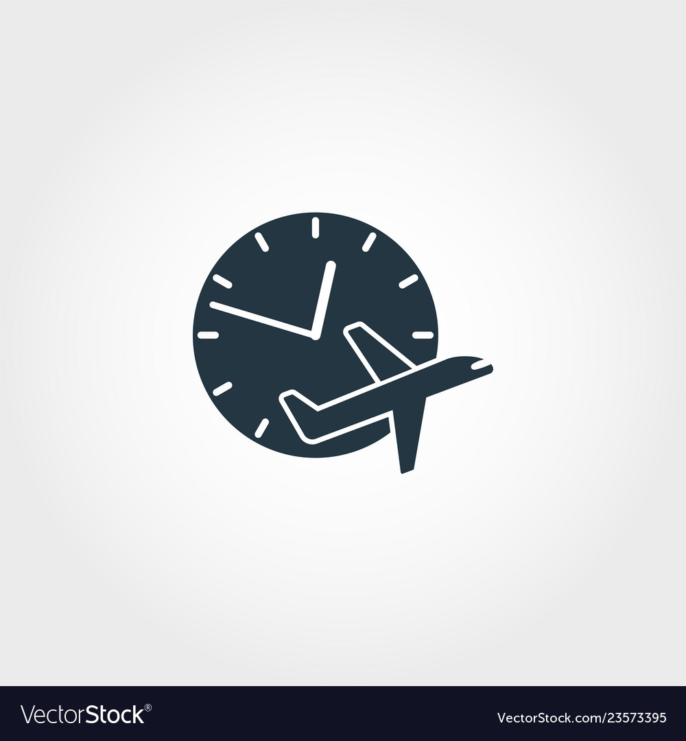 Flight delayed creative icon simple element Vector Image
