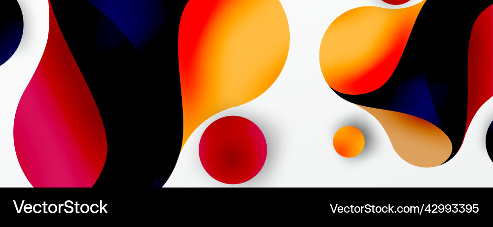 Geometric round shapes and circles abstract Vector Image