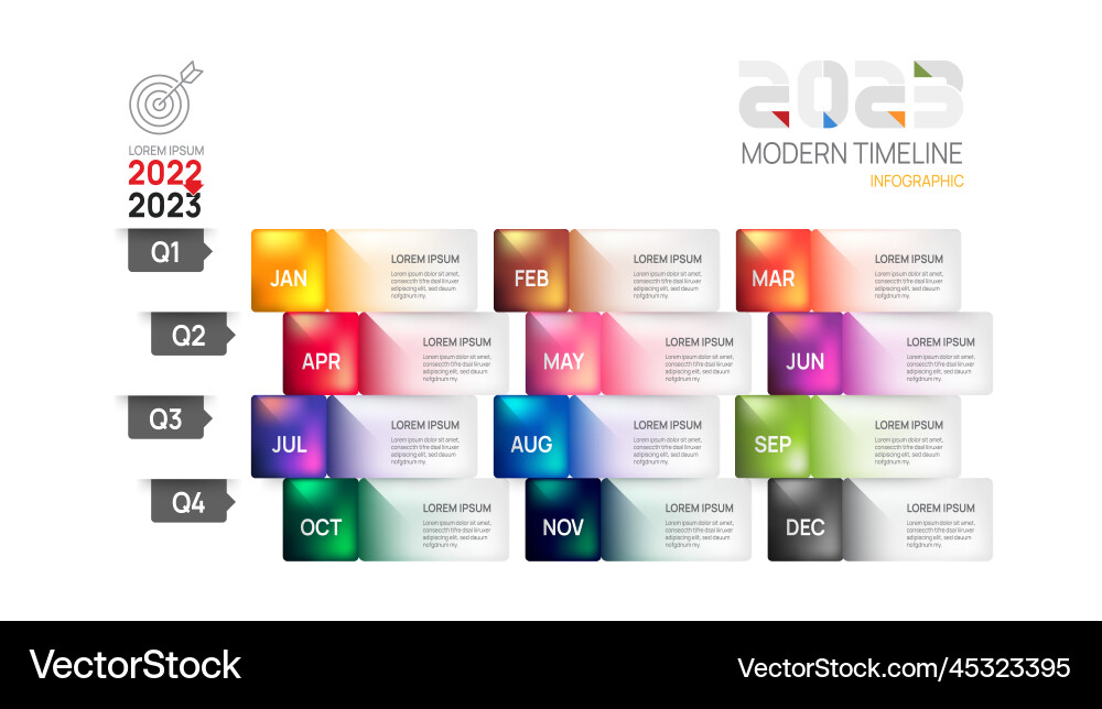 Infographic 2023 template for business modern Vector Image