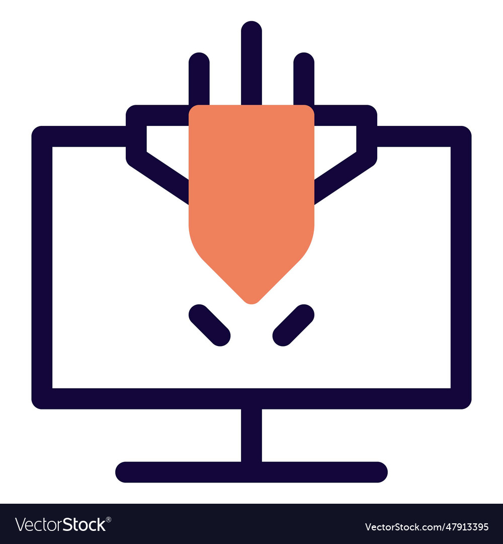 Malicious attack on computer to damage data Vector Image