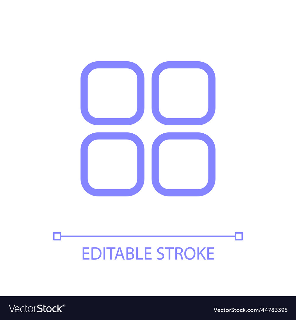 Mobile App Menu Pixel Perfect Color Linear Ui Icon