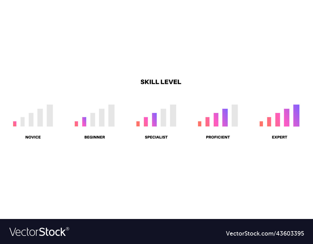 Skill level diagram Royalty Free Vector Image - VectorStock