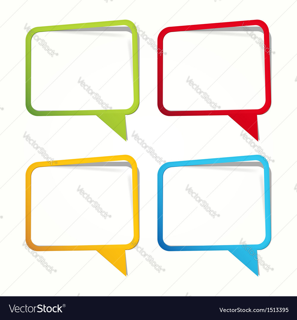 Speech bubble labels Royalty Free Vector Image