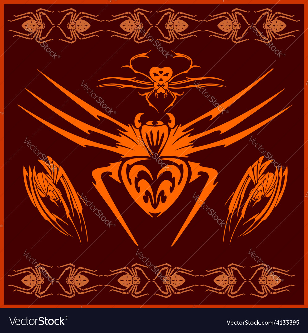 Spiders - set designs and elements Royalty Free Vector Image