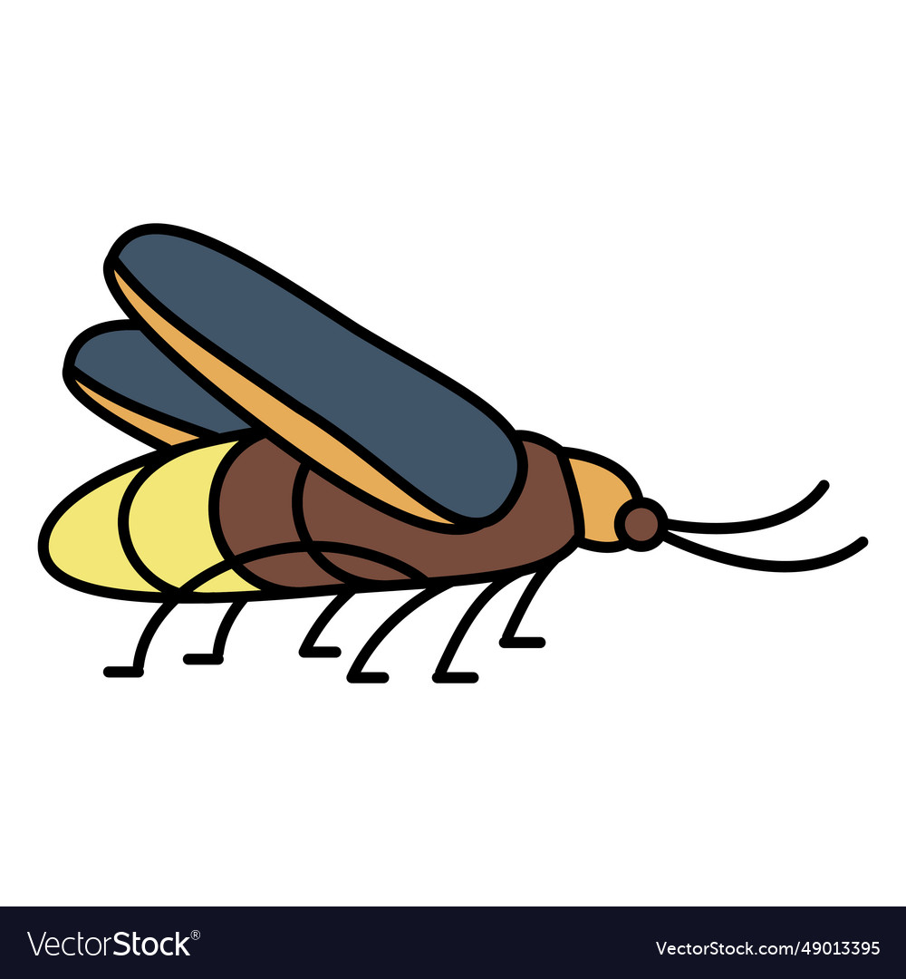 Stroke simple firefly Royalty Free Vector Image