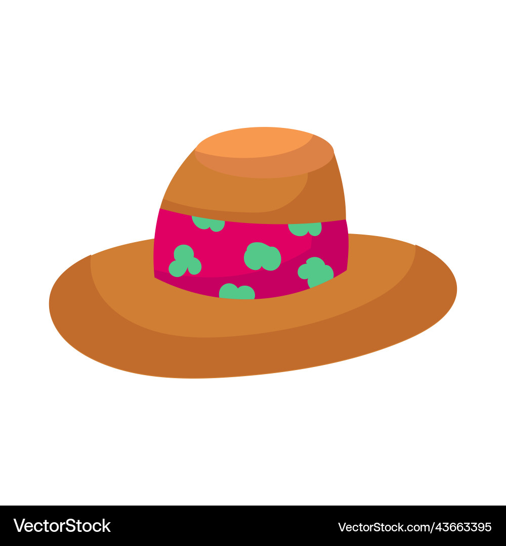 Summer cap or cartoon hat and sunhat icon beach Vector Image