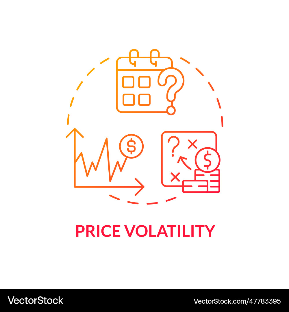 Thin line price volatility icon heatflation Vector Image
