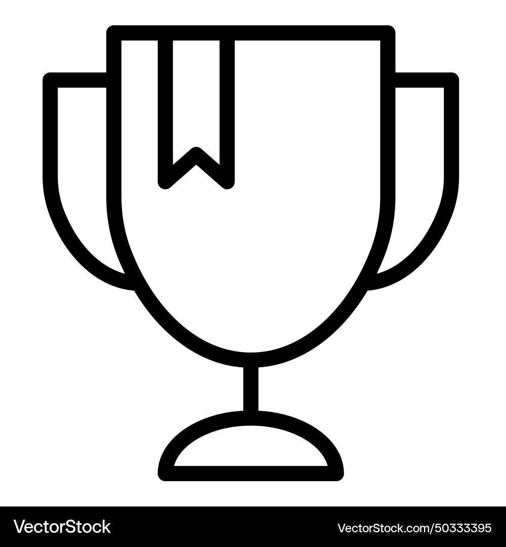 Trophy award achievement flat icon isolated Vector Image
