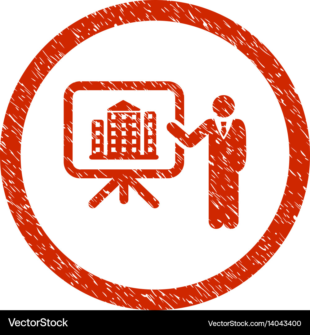 Architecture presentation rounded grainy icon Vector Image