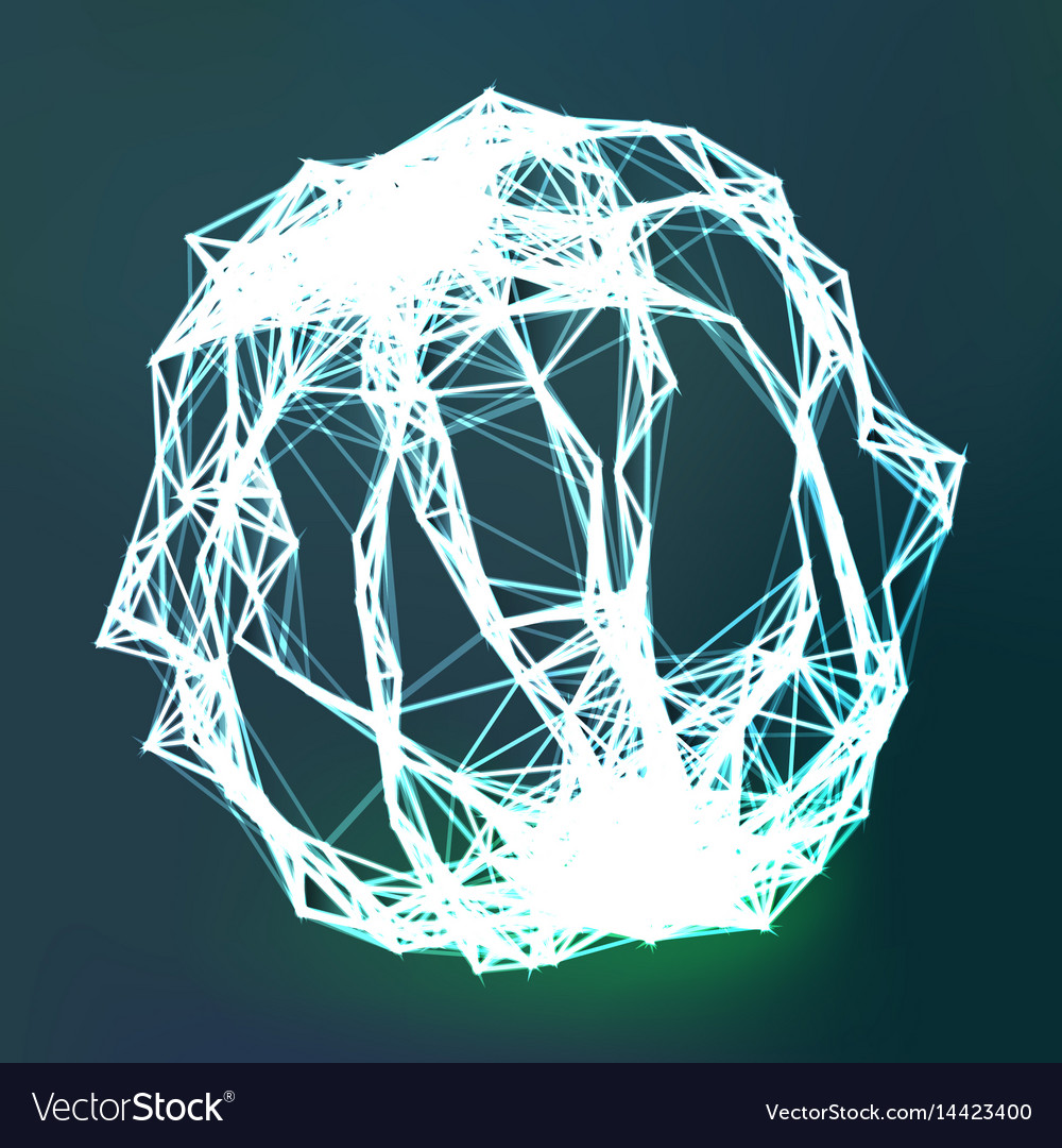 Array with splash particles dots array and lines Vector Image