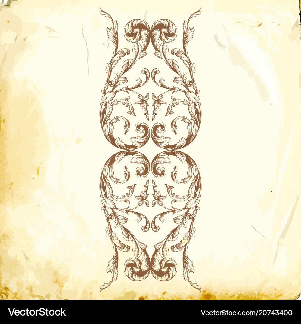 Baroque of vintage elements for design Royalty Free Vector