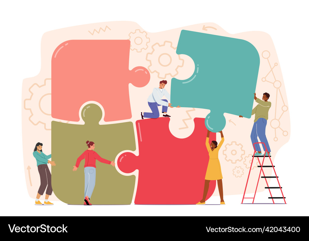 Businesspeople teamwork people group stand Vector Image