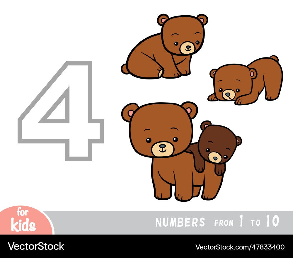 Educational poster for children about numbers Vector Image