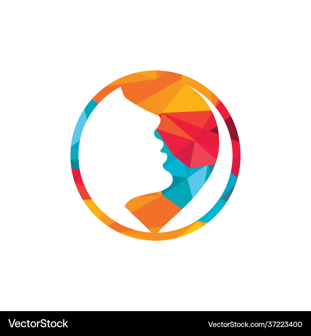 Feminine pin logo design template Royalty Free Vector Image