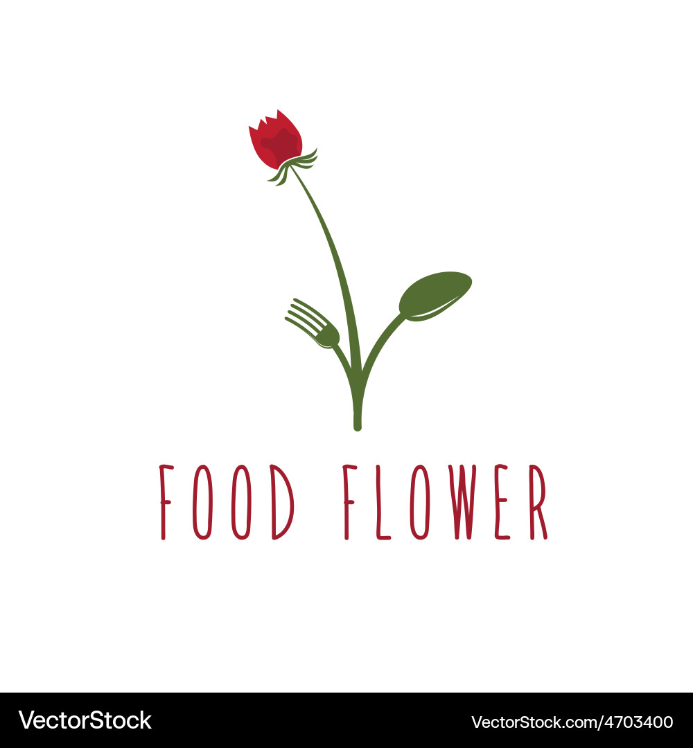 Food flower concept design template Royalty Free Vector