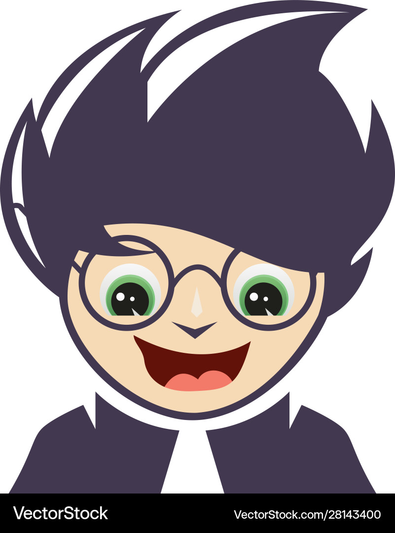 Geek logo template with a mascot Royalty Free Vector Image