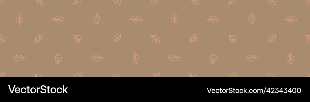 Gender neutral foliage seamless border Royalty Free Vector
