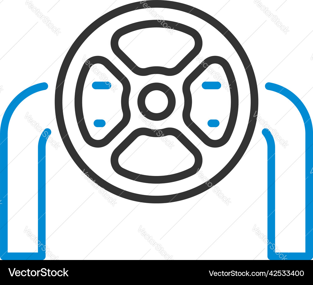 Icon of pipe with valve Royalty Free Vector Image