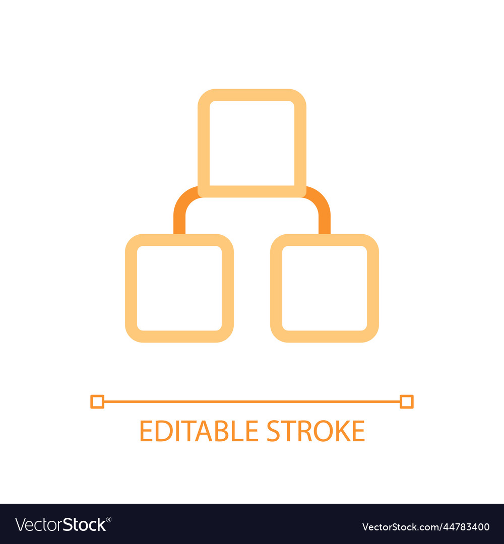 Infographic Blocks Pixel Perfect Color Linear Ui Vector Image