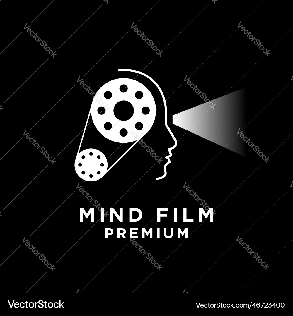 Mind film logo icon design Royalty Free Vector Image
