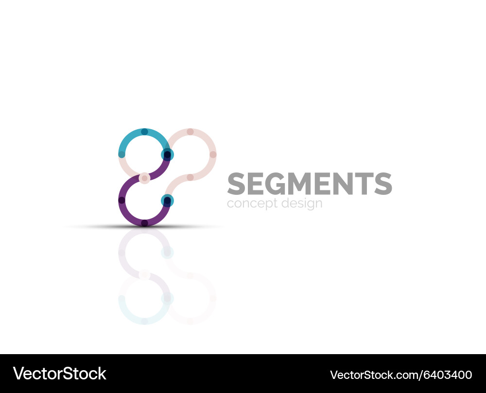 Outline minimal abstract geometric logo Royalty Free Vector