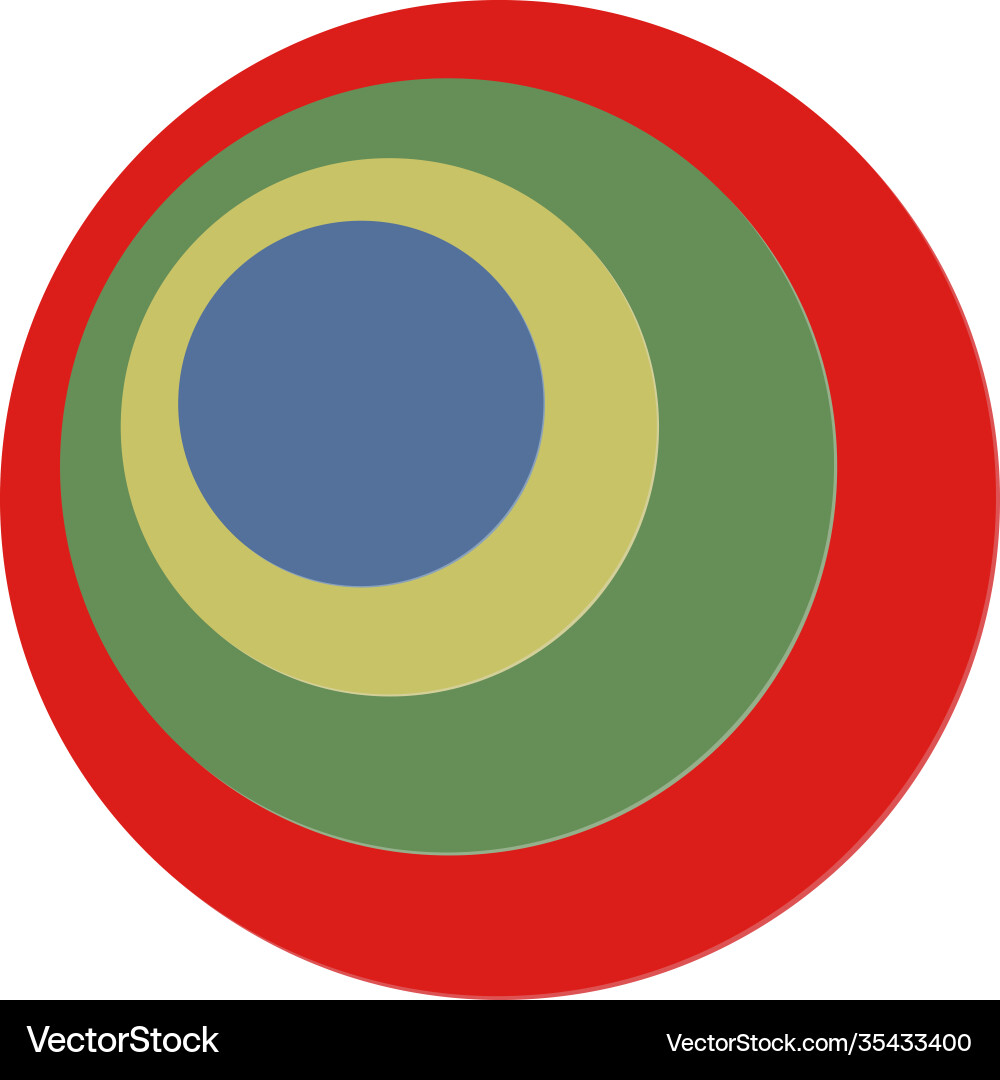 Round palette four colors on a white Royalty Free Vector