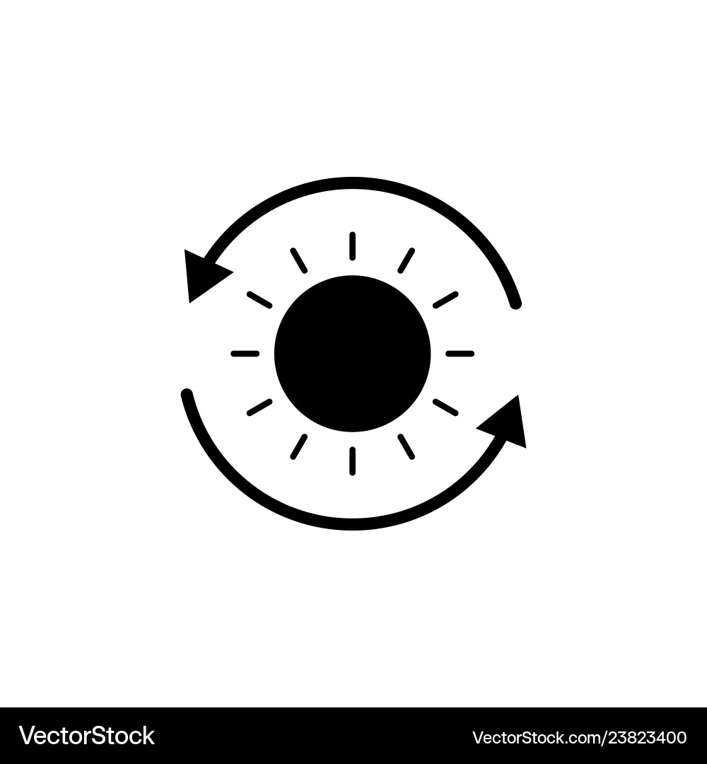 Sun arrow icon on white background can be used Vector Image