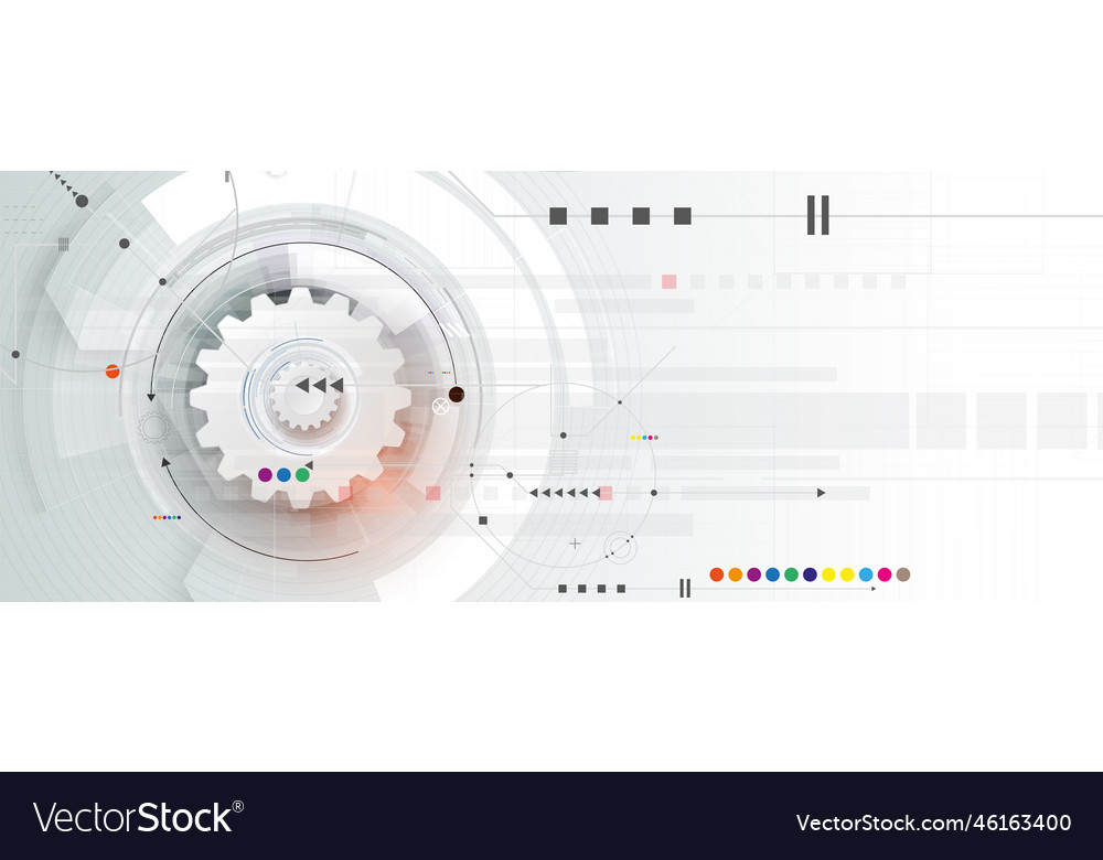 Technology data background idea of global Vector Image
