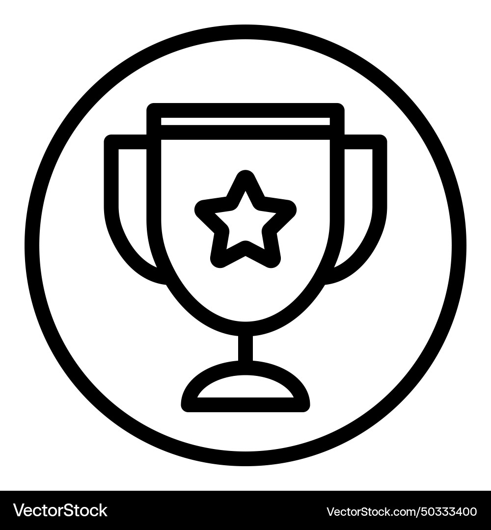 Trophy award flat icon isolated on white Vector Image