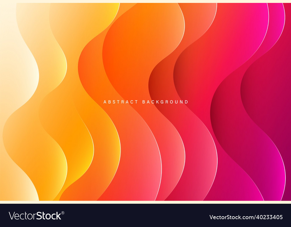 Abstract Colorful Gradient Dynamic Wave Shape Vector Image