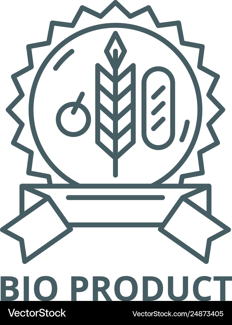 Bio product line icon outline Royalty Free Vector Image