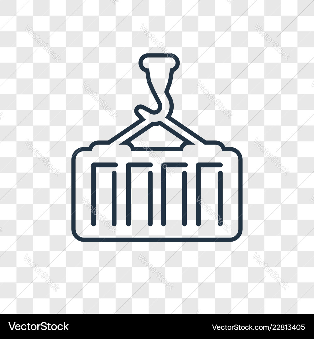 Container concept linear icon isolated Royalty Free Vector